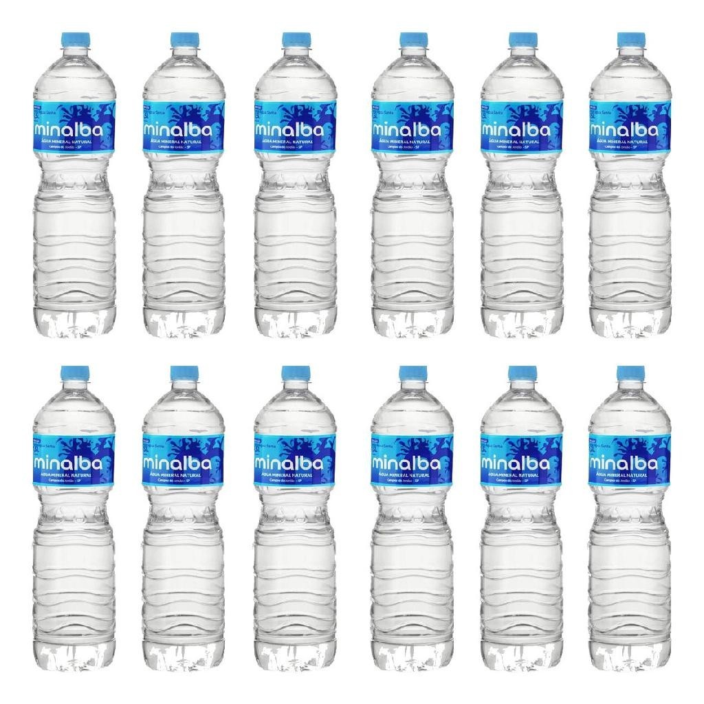 Agua Mineral Minalba Natural 1,5 Litros Kit 12 Unidades | Shopee Brasil