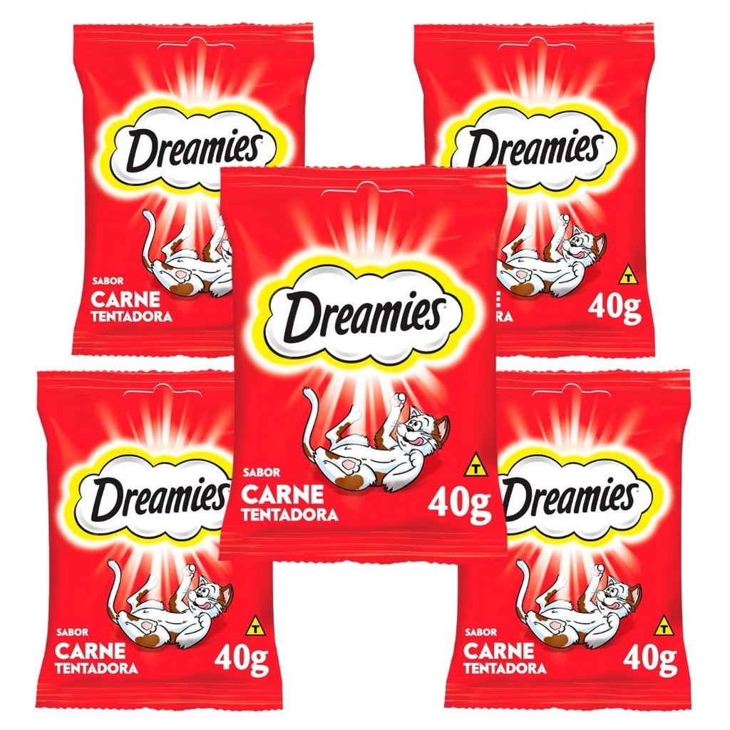 Petiscos Dreamies Sabor Carne para Gatos Adultos - Mars (40 g) | Shopee ...