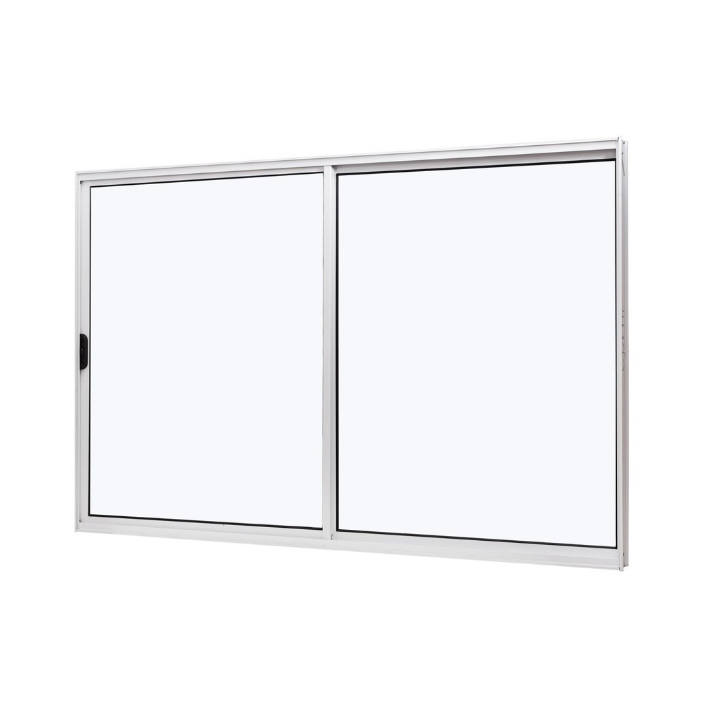 Janela de Alumínio de Correr Lateral 100x120cm 2 Folhas Vidro Liso Slim ...