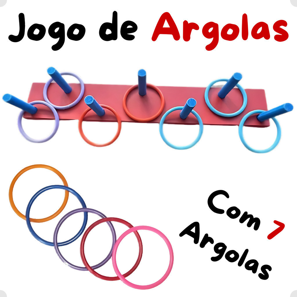 Jogo de Argolas Festa Junina Pinos + Argolas Acerte o Alvo Gincana ...