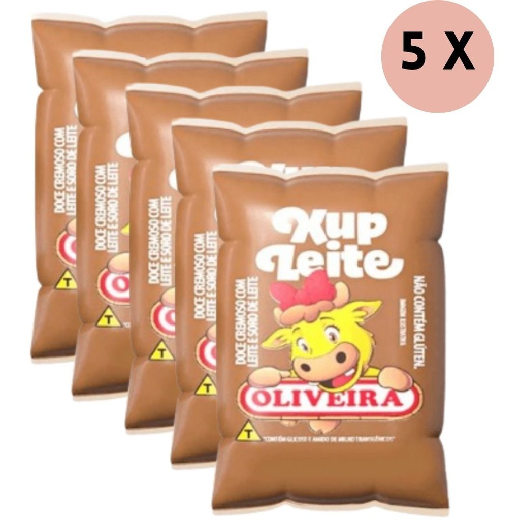 Kit 5 Doce De Leite Xup Xup-leite 60g Oliveira Xup Leite Sem Glúten | Shopee Brasil