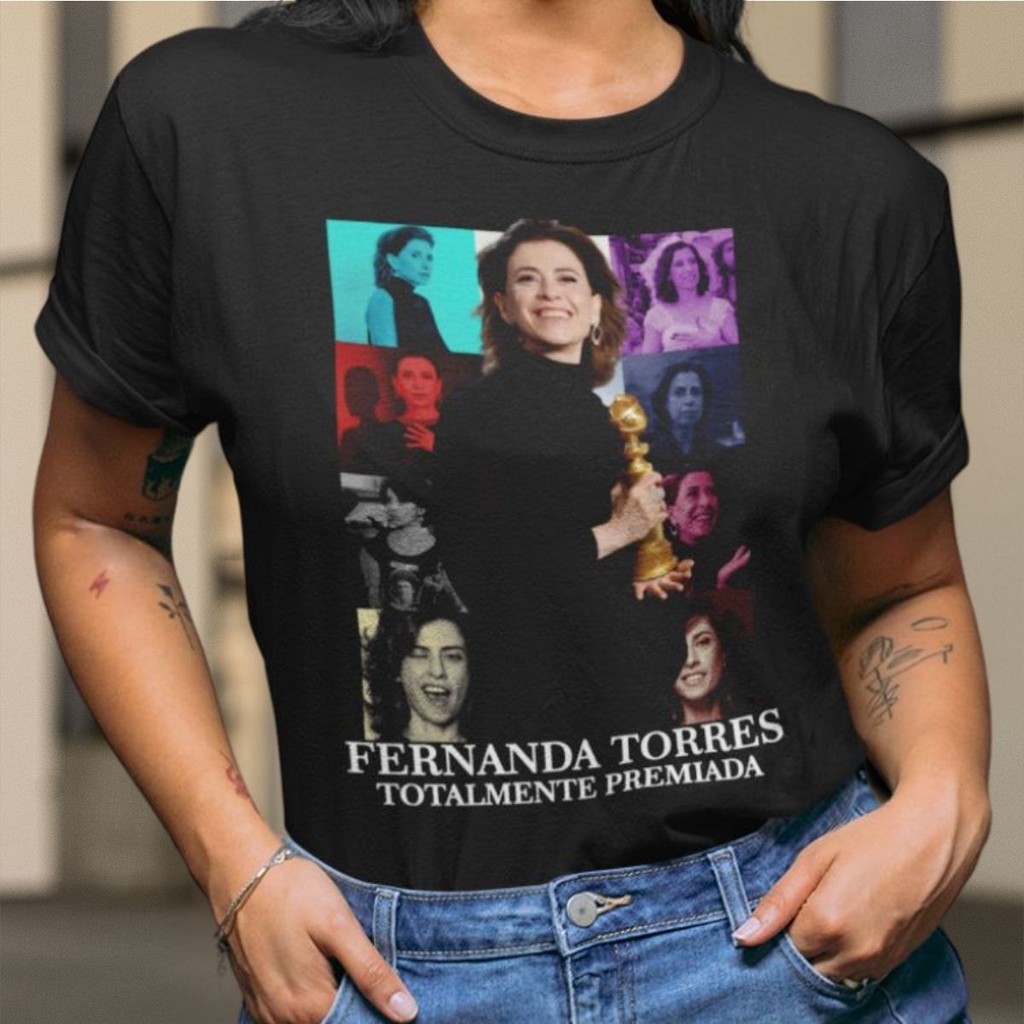 Camiseta Fernanda Torres Totalmente Premiada Tshirt Unissex Prêmio ...