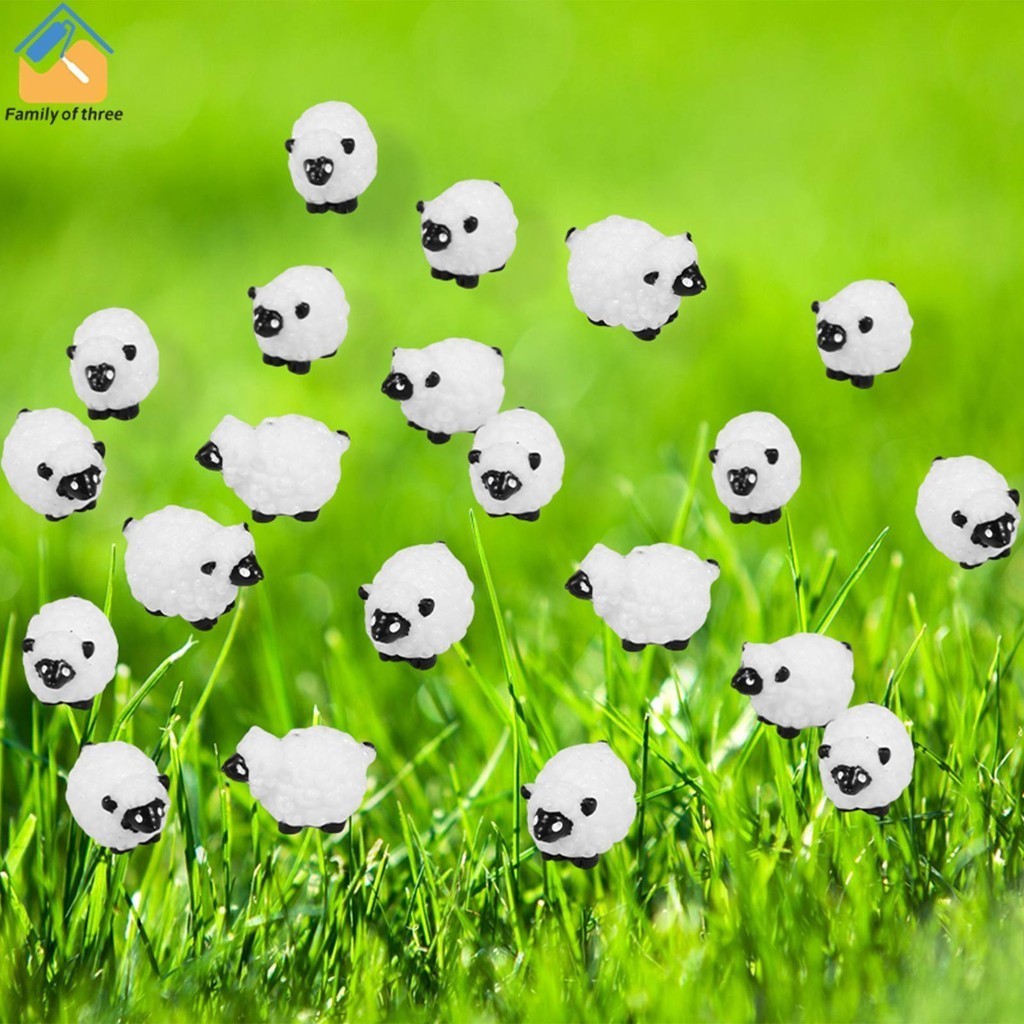 40Pcs Miniaturas De Figuras De Ovelhas Resina Mini Garden Sheep Cake ...