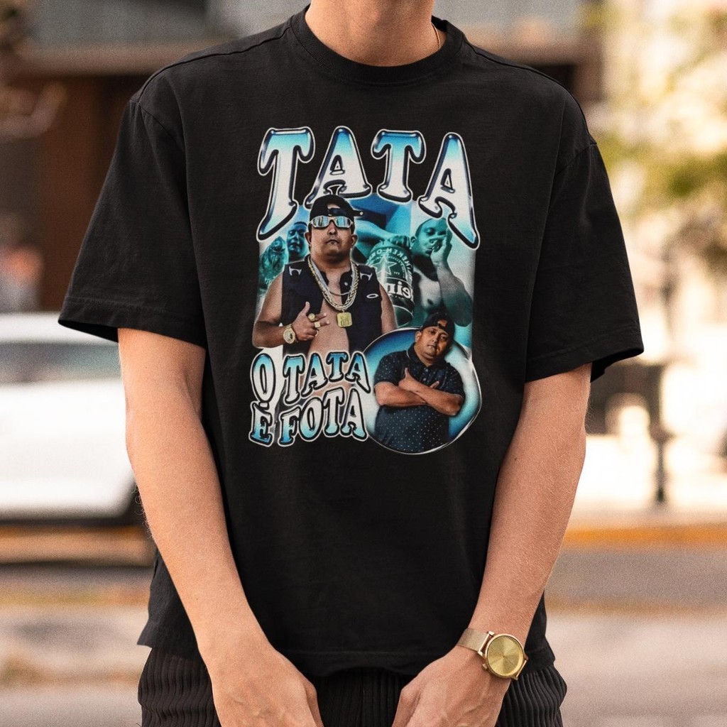 Camiseta Engraçada Do Tata É Fota Ixteci Vo Nada Uvinha Ave | Shopee Brasil