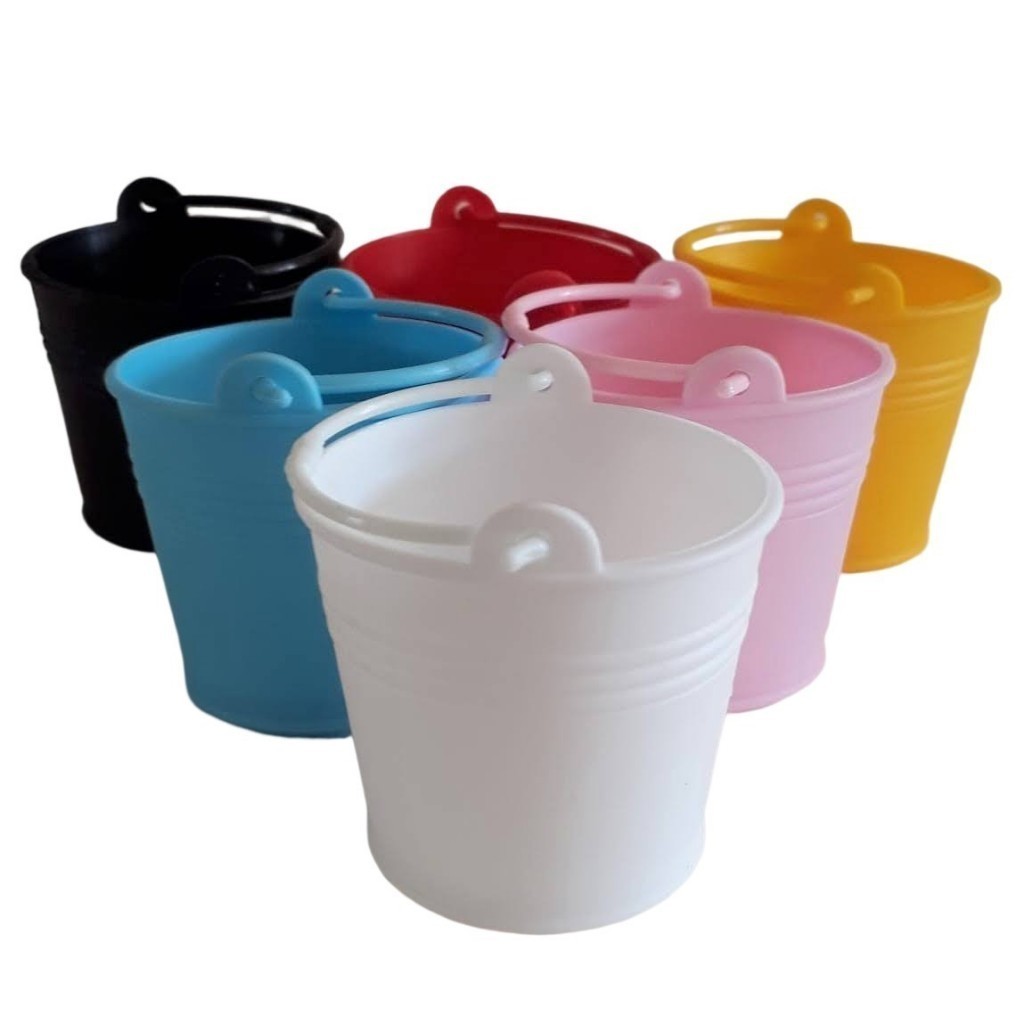 Mini Baldes 5,5cm Plástico 20 Unidades - Baldinhos Lembrancinhas e ...