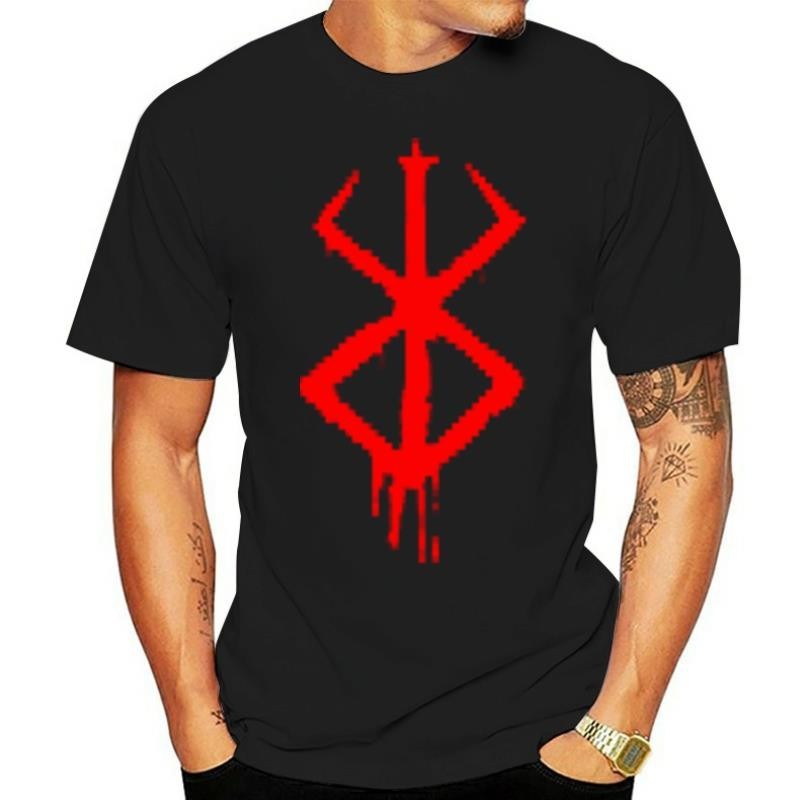 Nova Camiseta Manga Anime Berserk Guts Scar Tattoo Symbol Band Da Hawk ...