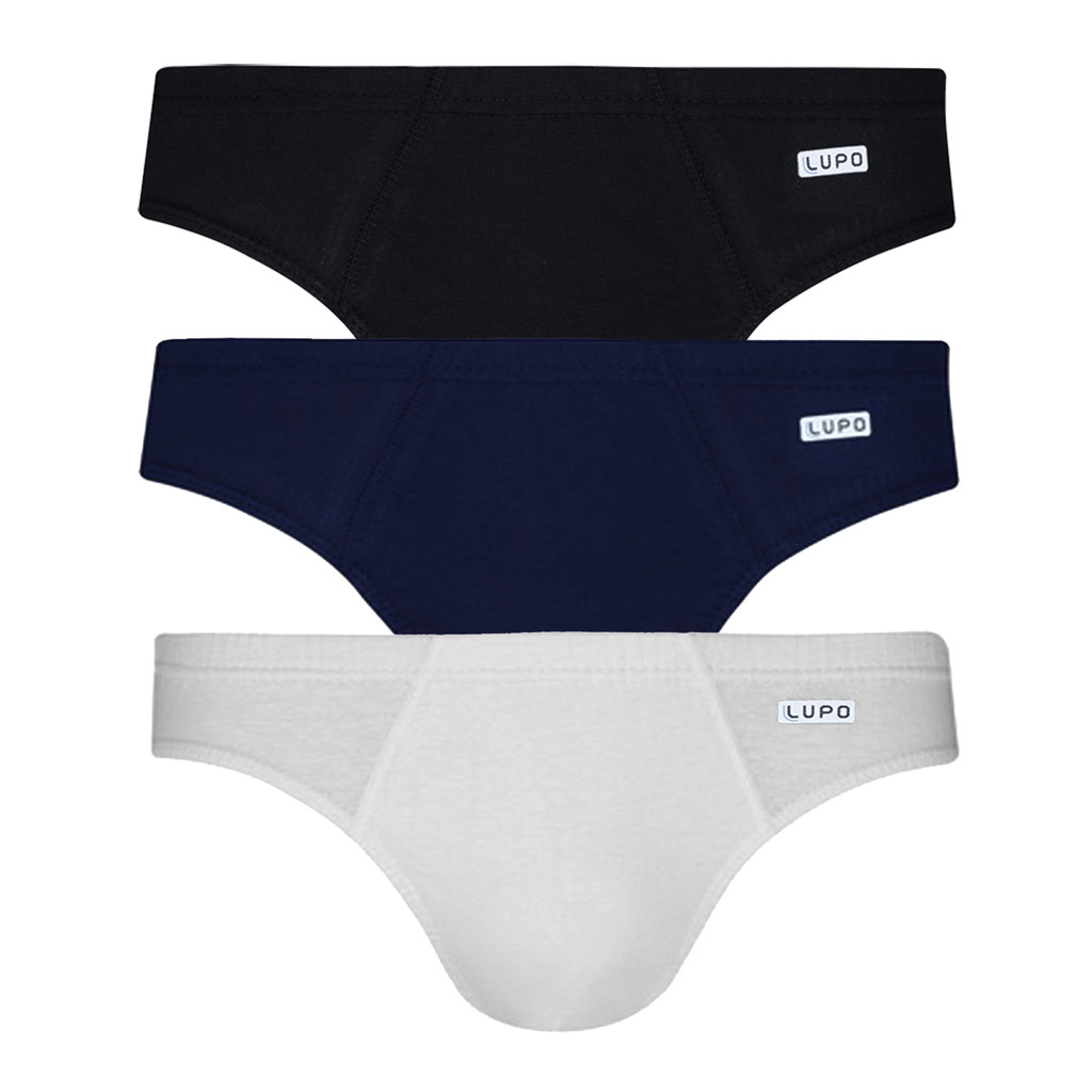 Kit C/3 Cuecas Slip Adulto Lupo 515-089 | Shopee Brasil