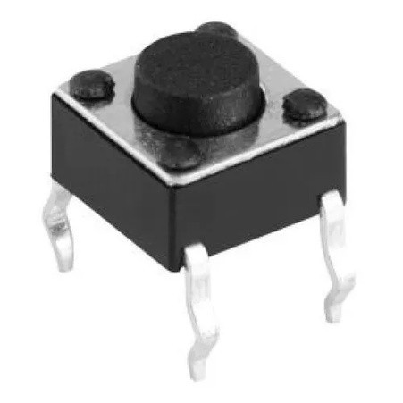 Kit 25x Botão Tactil Pequeno 6x6x6mm Push Button para Protoboard Chave ...