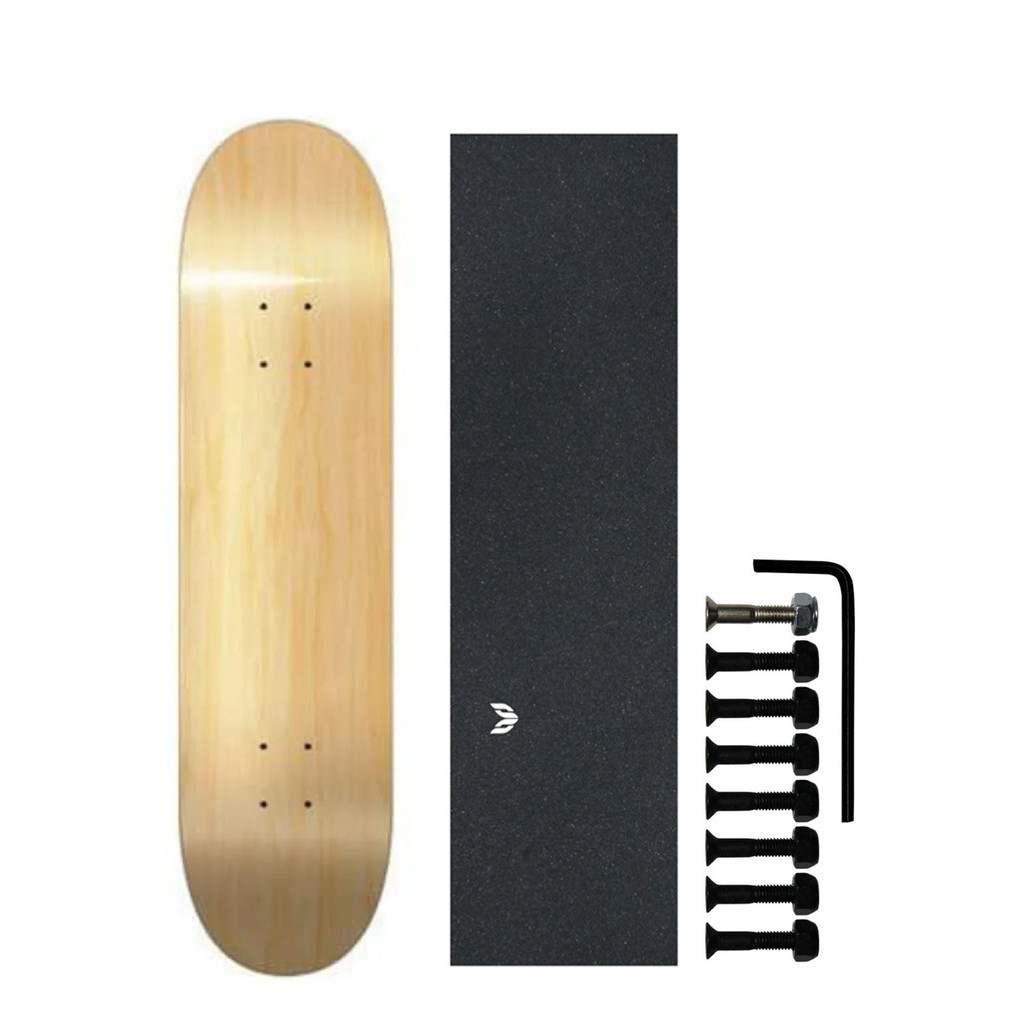 Shape de Skate Cisco Marfim Liso + Parafuso de Base porca 10 + Lixa ...