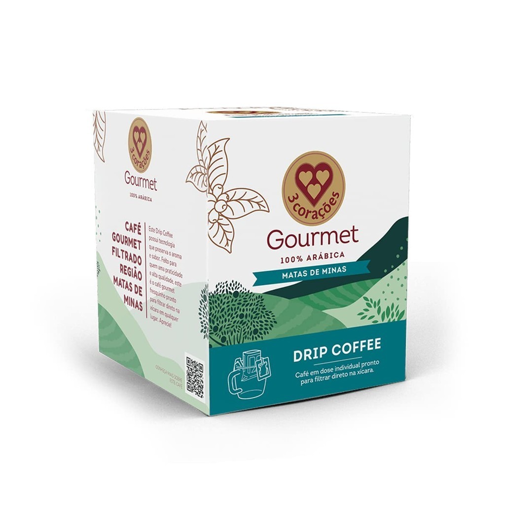 CAFE DRIP 3 CORACOES GOUR MATAS DE MINAS 12X10X10G | Shopee Brasil