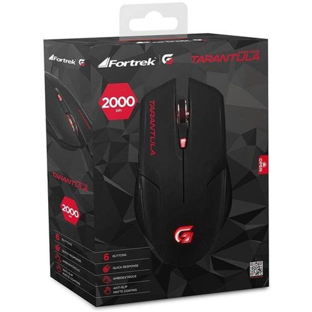 Mouse Gamer Tarantula USB - 2000 Fortrek | Shopee Brasil