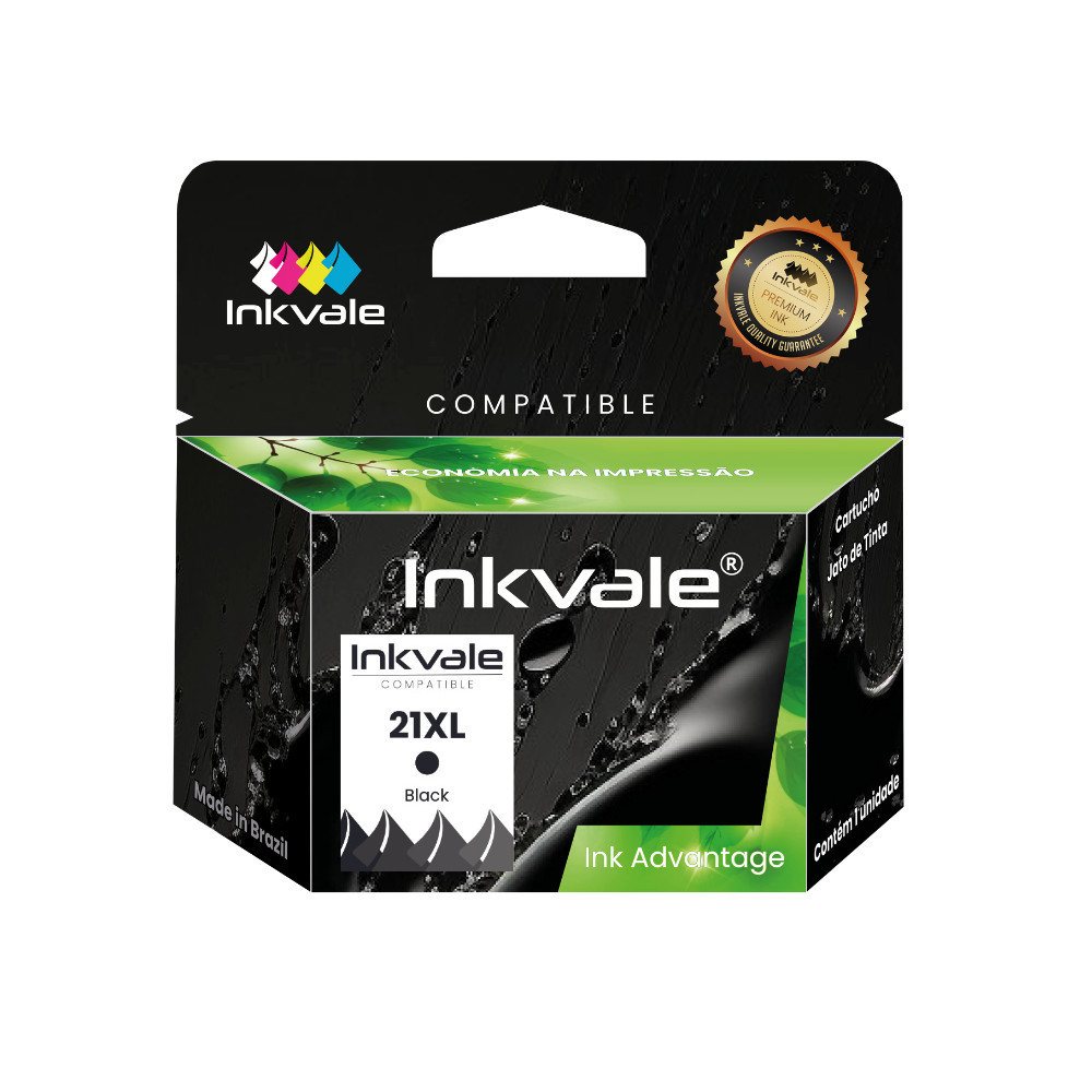 Cartucho Compatível 21 Xl Preto Impressora HP D1330 D1341 D1360 D1420 ...