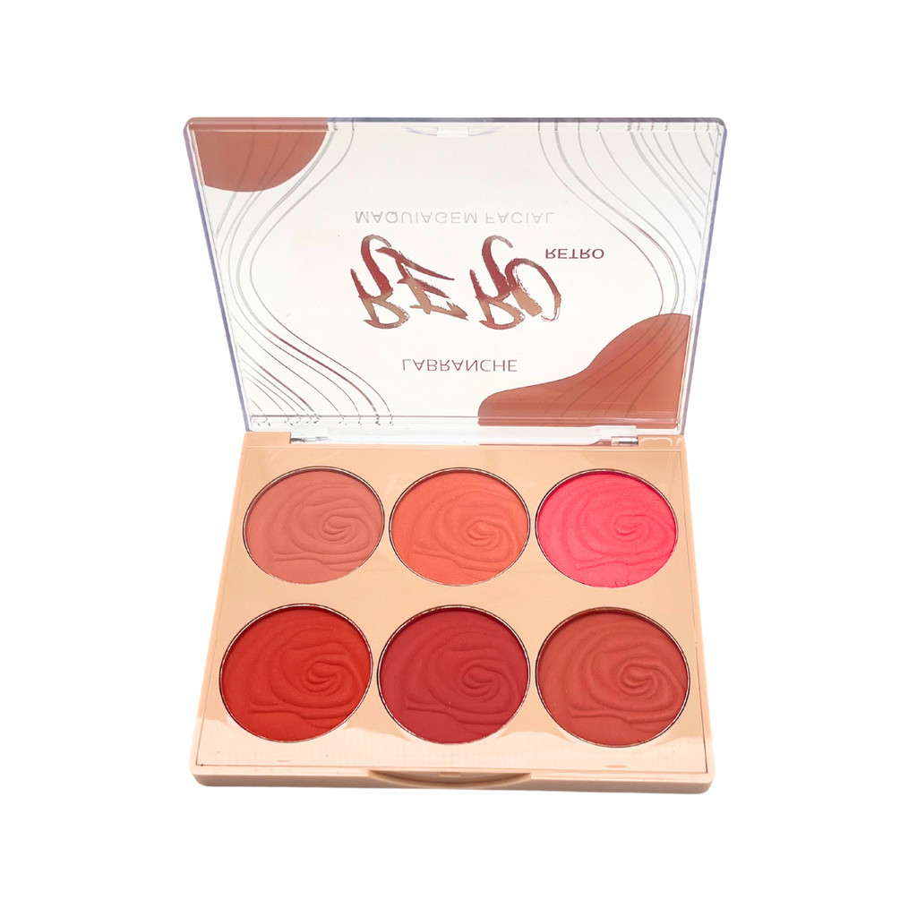 Paleta 6 Blush Iluminador Labranche Rero Contorno Makeup | Shopee Brasil