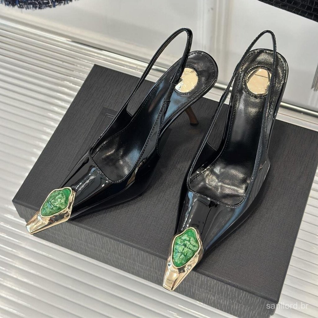 Em Estoque Fornecimento Yangshulin Mesmo Estilo Salto Alto de Pedras ...