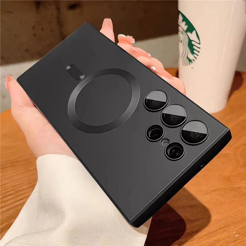 Carregamento Magnético Sem Fio De Luxo Silicone Macio Para Capa Magnética Segura Samsung Galaxy ...