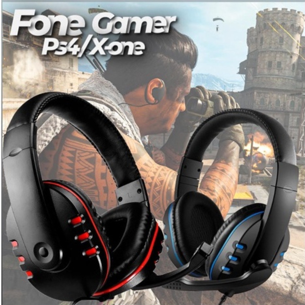 Headset Fone Gamer de ouvido com microfone Para PC Computador Celular, Headphone | Shopee Brasil
