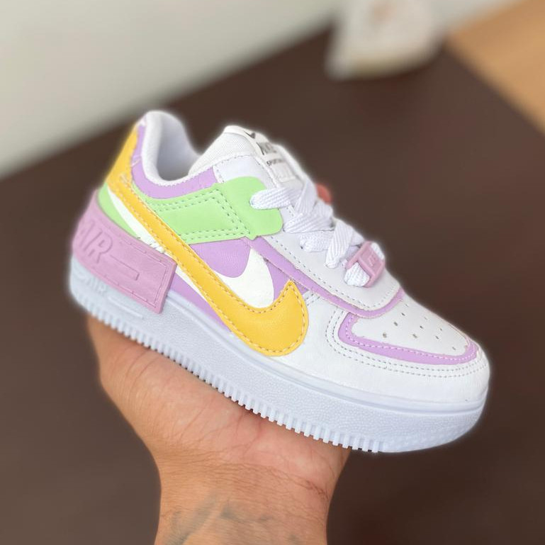 Novo tênis Nike air Force Shadow Infantil/ multicolors/ colorido ...