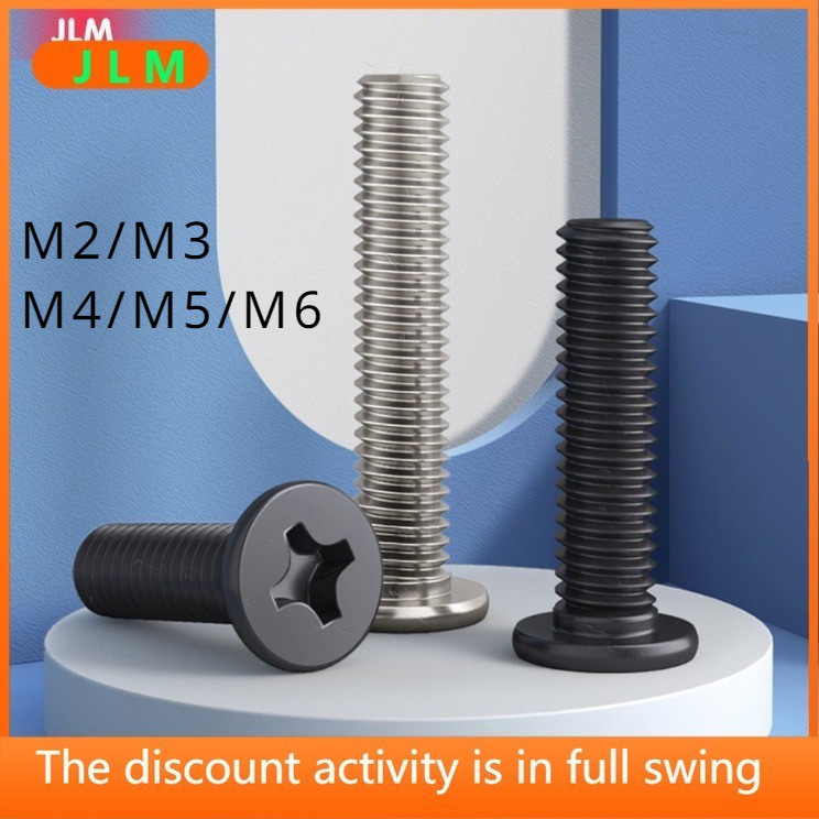 (((JLME) Cm Cabeça Fina Parafuso de Cabeça Plana Grande M2 /M3 /M4 /M5 ...