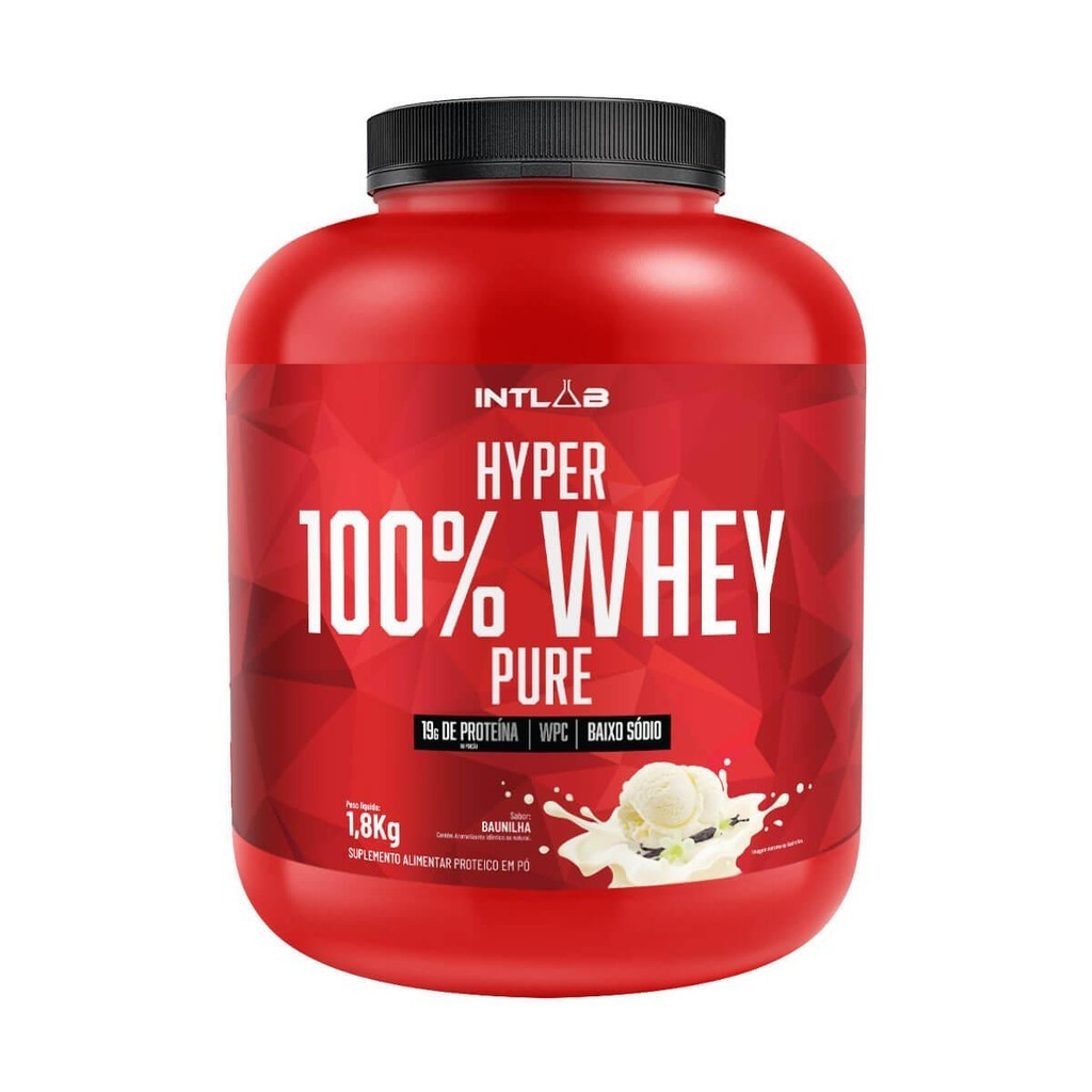 Whey Concentrado Hyper Whey 100% Pure 1,8kg Intlab | Shopee Brasil