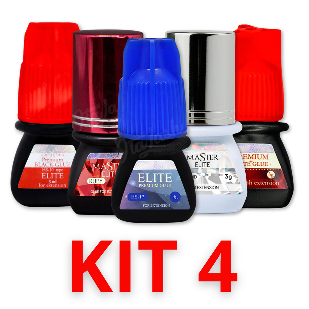KIt Cola Elite Hs-10 3ml Alongamento Cilios Postiços Extensão Fio ...