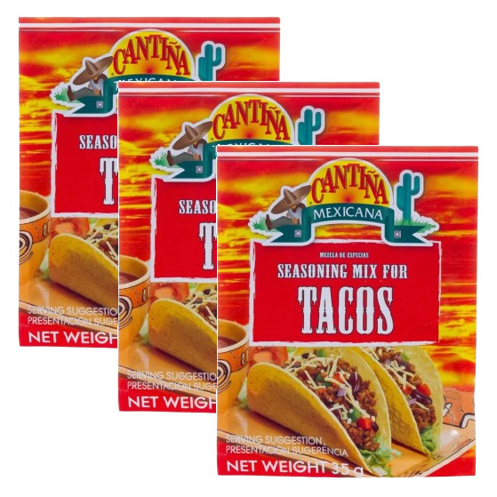 kit 3 Tempero Seasoning Mix Taco Cantina Mexicana Pacote 35g | Shopee ...