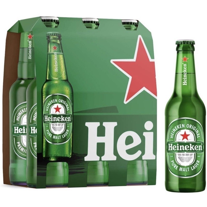 Cerveja Heineken Lager Long Neck 330ml - 6 unidades | Shopee Brasil