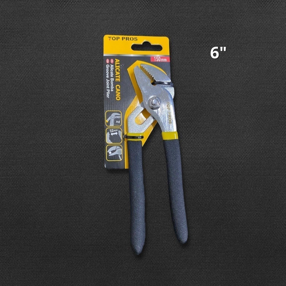 Alicate 6'' Bomba D'água Com Ranhura Chave Inglesa P/ Cano - AS ...