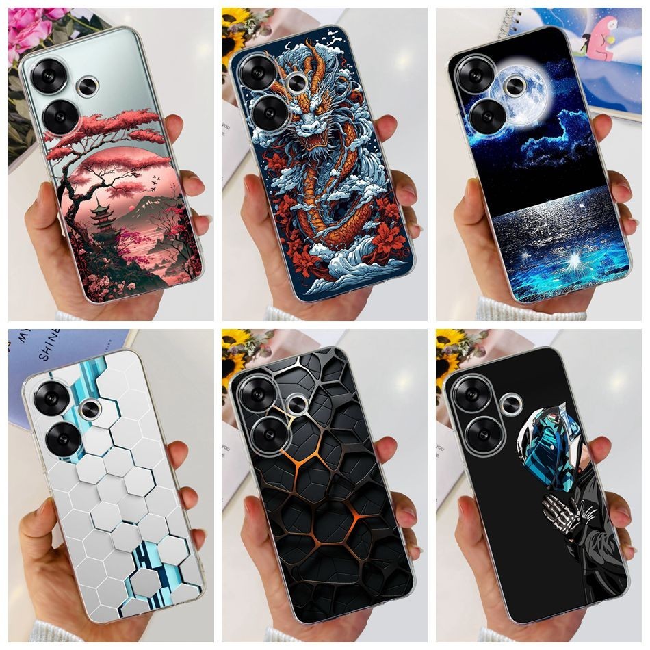 Xiaomi Poco F6 5G Estojo PocoF6 F6 5G 2024 De Silicone Macio TPU ...