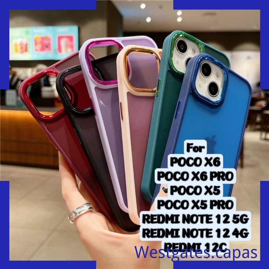 Capa Space Acrilico fosca Colorida Comaptivel Com XIAOMI REDMI POCO X6/X6 PRO /X5 /X5 PRO /NOTE ...