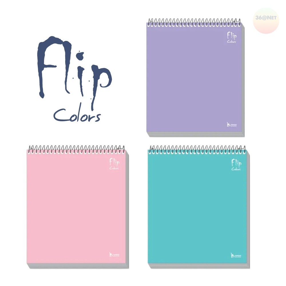 CADERNO FLIP COLORS UNIVERSITÁRIO 1 MATÉRIA TAMOIO | Shopee Brasil