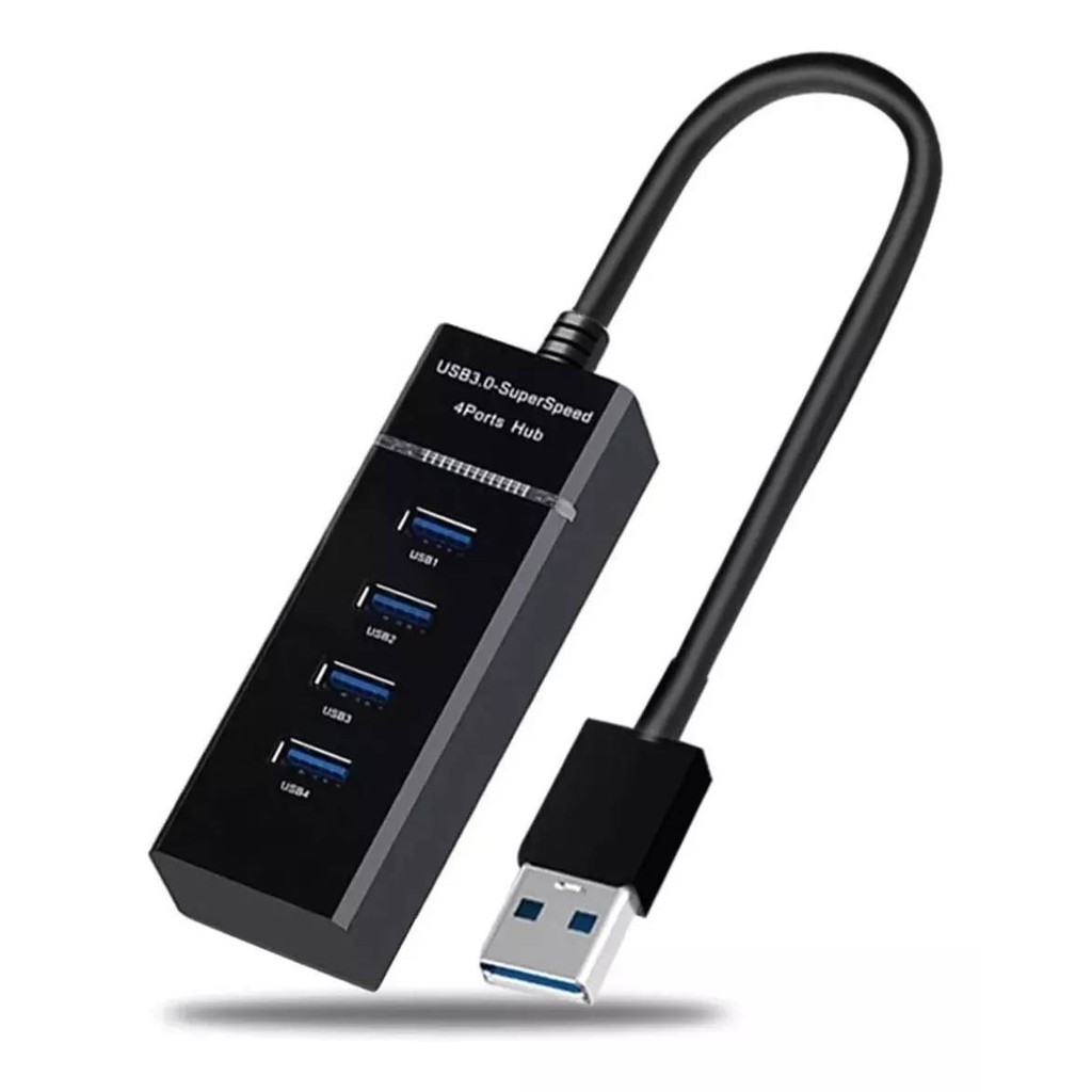 Kit 3 Hub Usb Preto 3.0 - 4 Portas Alta Velocidade 5Gbps | Shopee Brasil