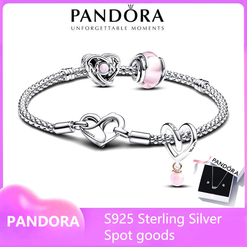 Joias de Prata Esterlina S925 100% Originais Pan-dora Pulseira de Pérolas de Abóbora da ...