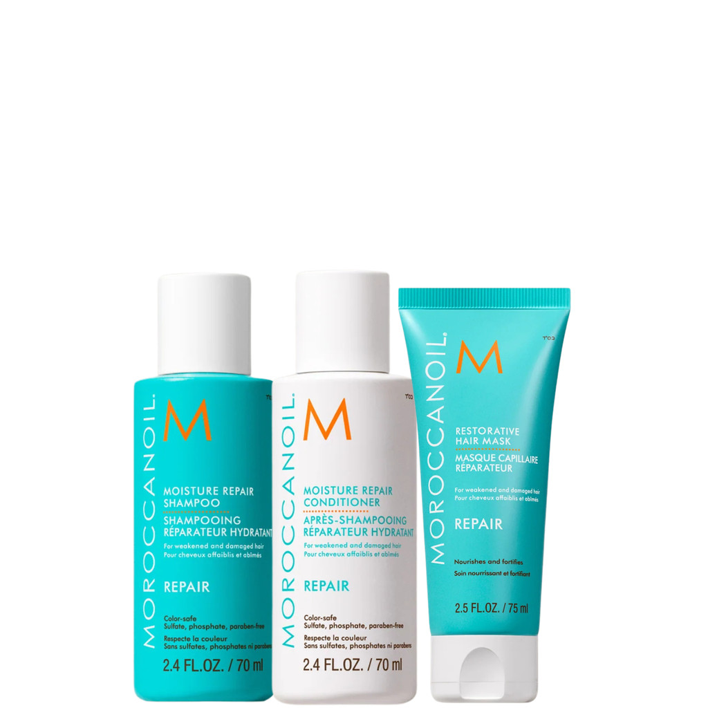 Kit Moroccanoil Repair - Shampoo 70ml + Condicionador 70ml + Máscara Repair 75ml | Shopee Brasil