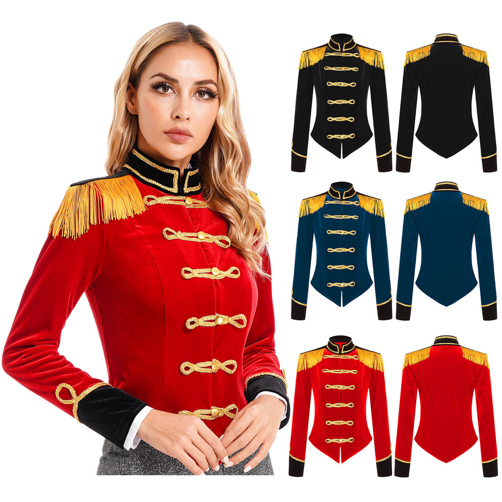 MSemis Womens Circus Ringmaster Costume Halloween Cosplay Costume Stand ...