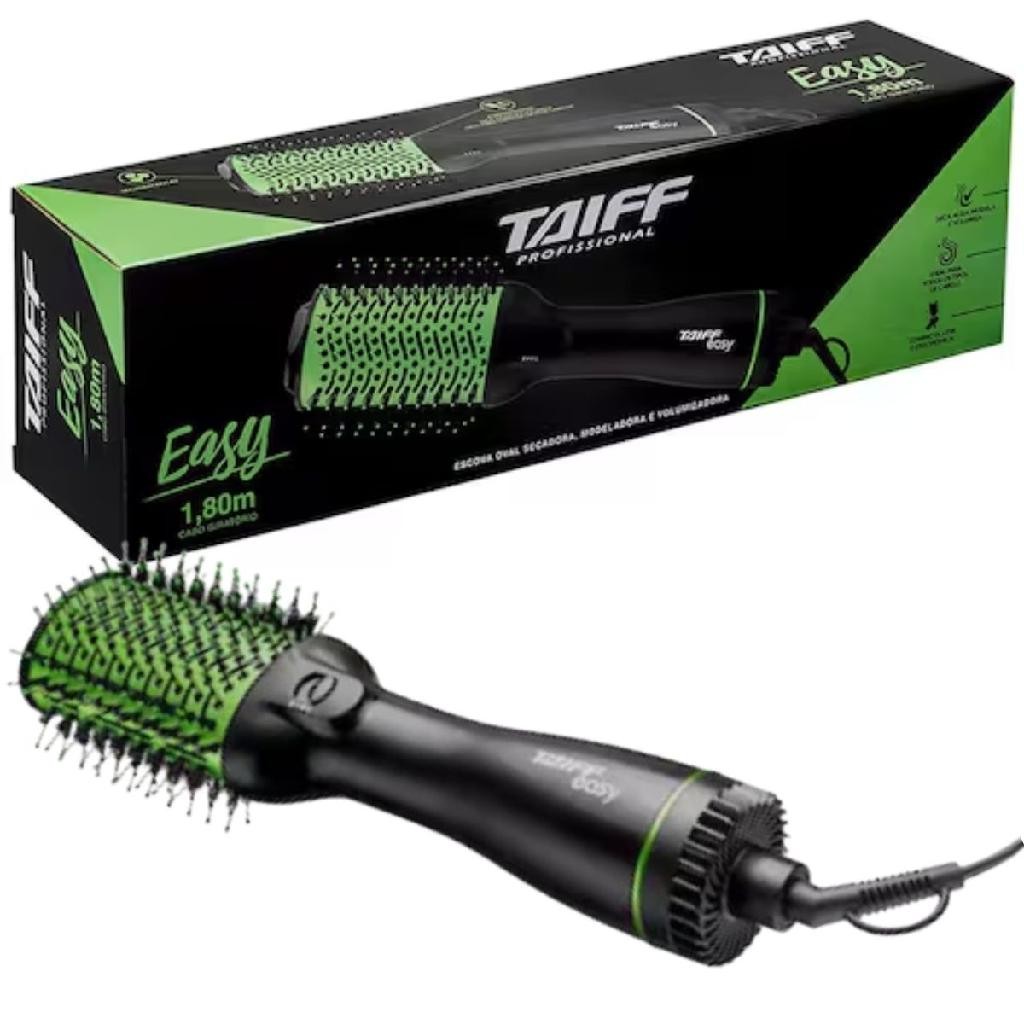 Escova Secadora Oval Taiff Easy Preta E Verde - 110V | Shopee Brasil