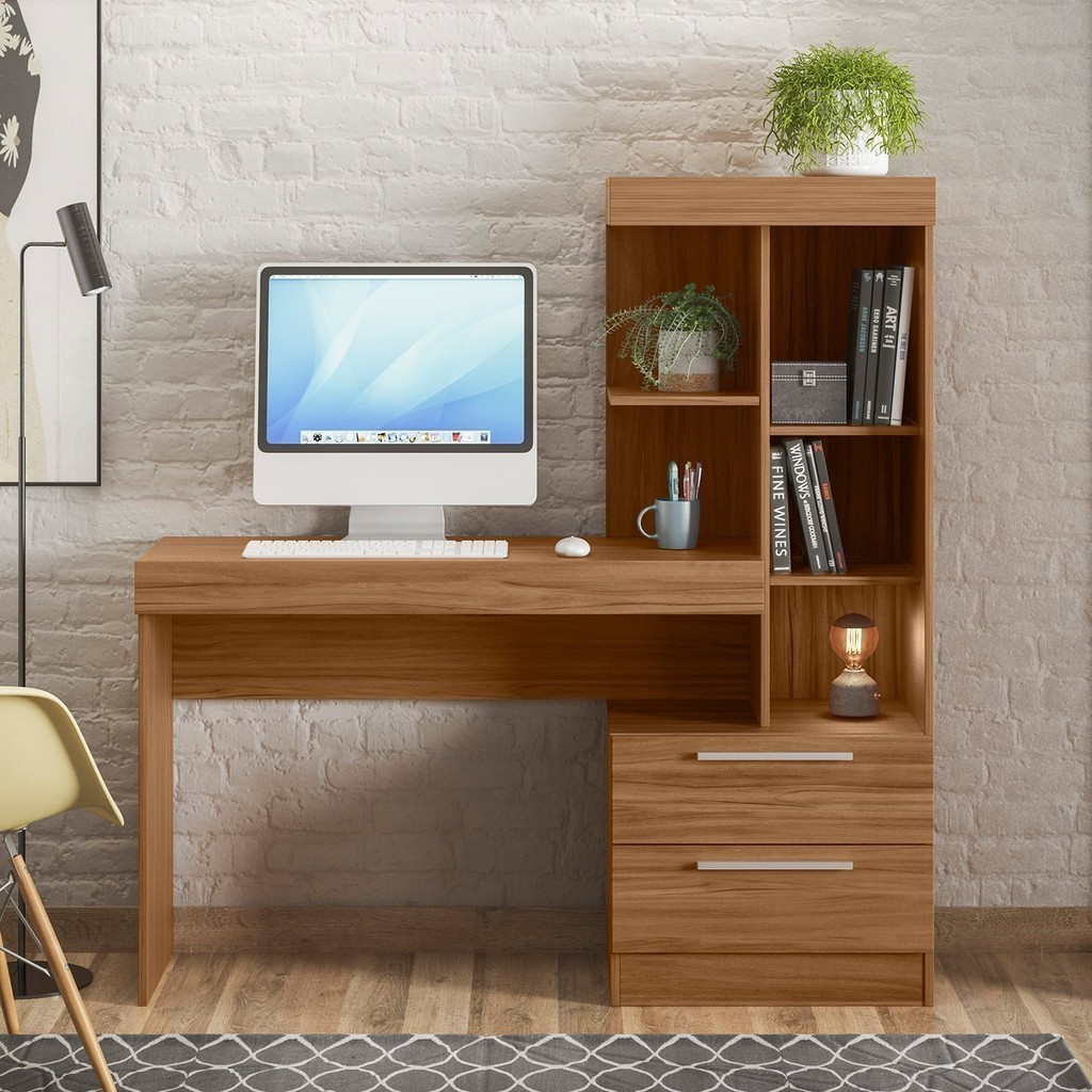 Escrivaninha com Estante 2 Gavetas Office Nt 2010 | Shopee Brasil Escrivaninha com Estante 2 Gavetas Office Nt 2010 | Shopee Brasil