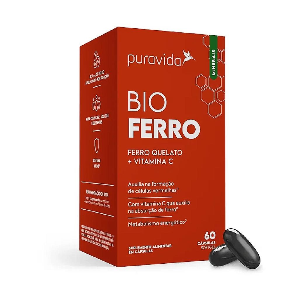 Bio Ferro 60Caps Pura Vida | Shopee Brasil