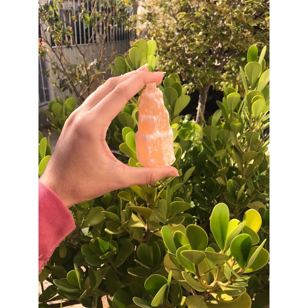 Torre De Selenita Laranja 8cm | Shopee Brasil