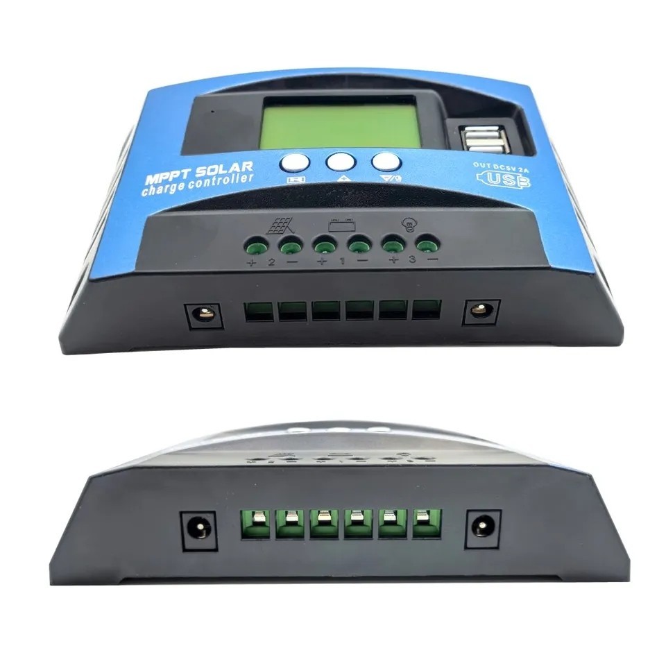 Controlador Carga Solar 12v/24v 100a Mppt Dual Usb Tela Lcd | Shopee Brasil