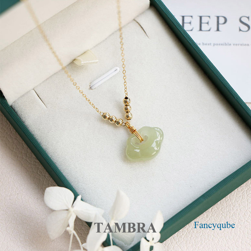 Tambra Hetian Jade Longevity Lock Colar De Luxo Leve Para Senhoras Da ...