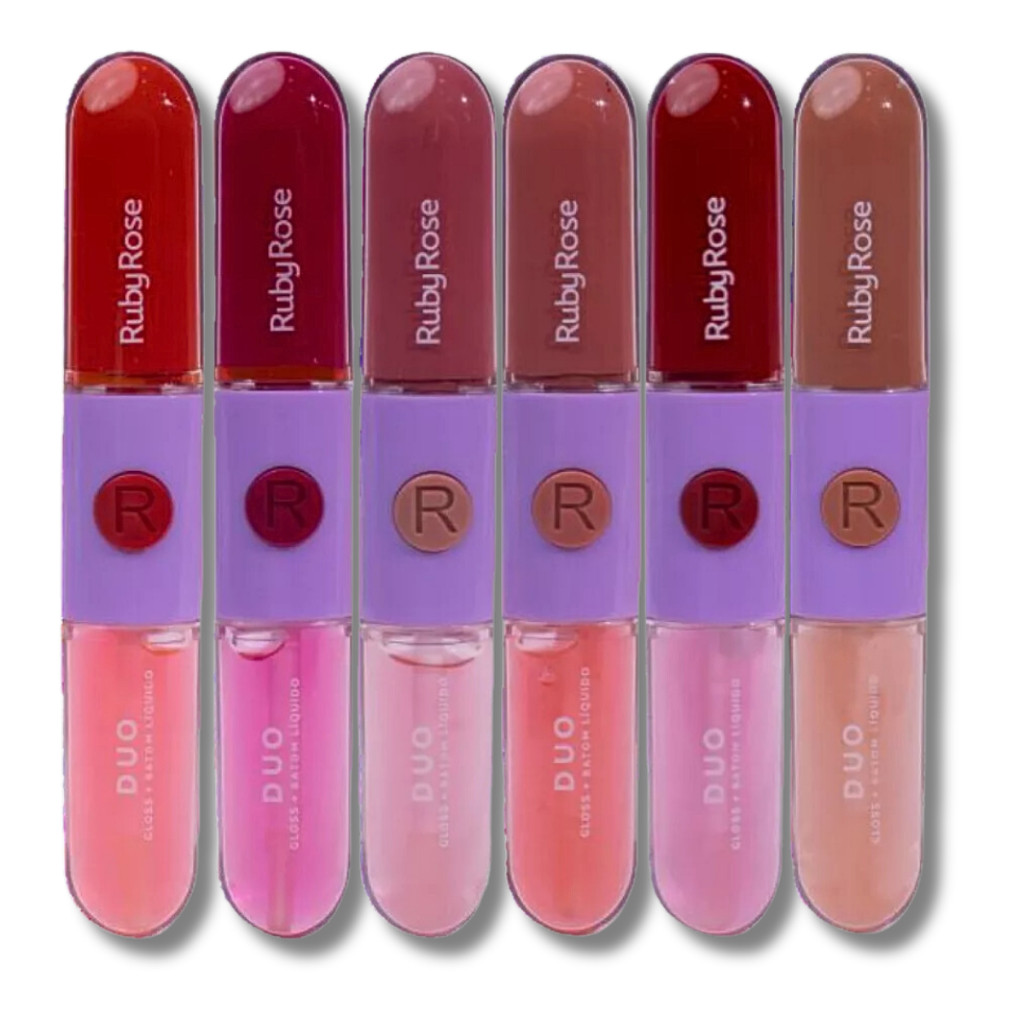 Box com 36 Uni Gloss e Batom Liquido Duo Mood - Ruby Rose G1 | Shopee ...