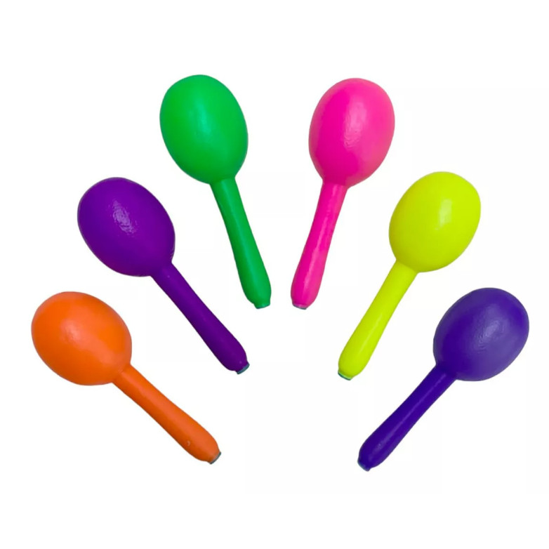 Mini Maraca Colorida Maracas Carnaval Festas Chocalho Brinquedo ...