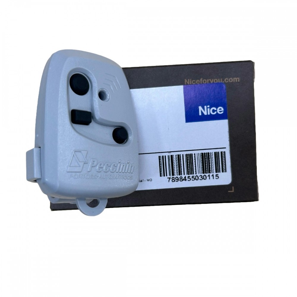 Controle Remoto cinza nice Peccinin Portão Eletrônico 3C 433mhz com pilha | Shopee Brasil