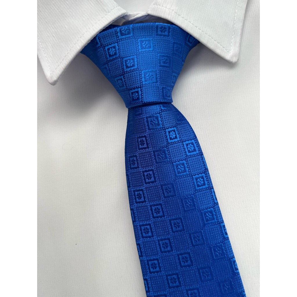 Gravata Semi Slim Azul Royal - 2400 Fios | Shopee Brasil