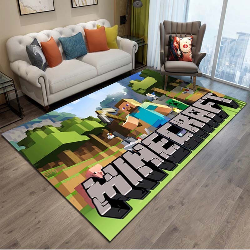 Minecraft Area Rug Carpet-Decoração De Jogos Em Casa | Shopee Brasil