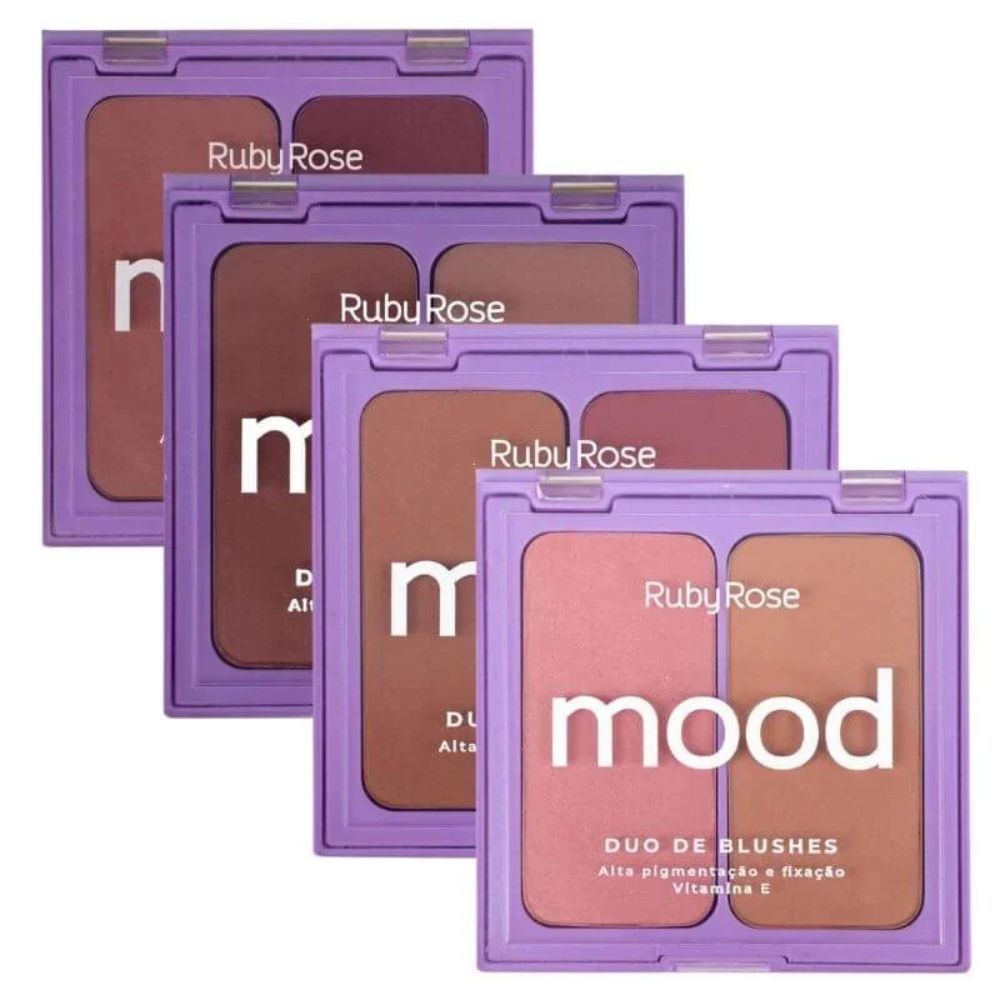 Duo de Blush Mood Cintilante e Matte - Ruby Rose | Shopee Brasil