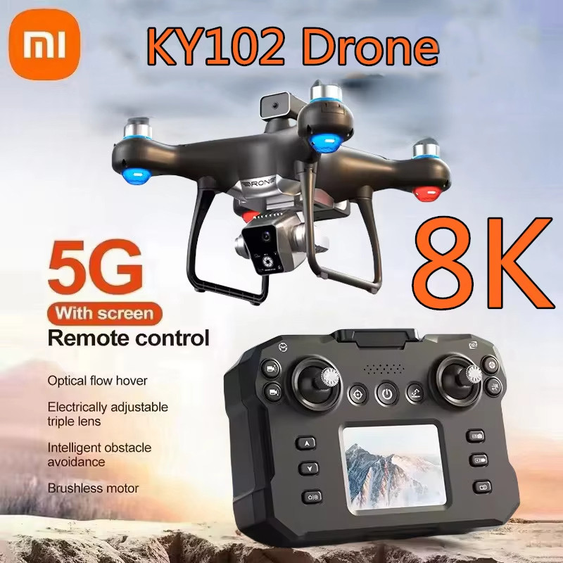 Xiaomi KY102 MAX Drone Profissional 5G Sem Escova 8K Câmera Dupla Com Tela Evitar Obstáculos ...