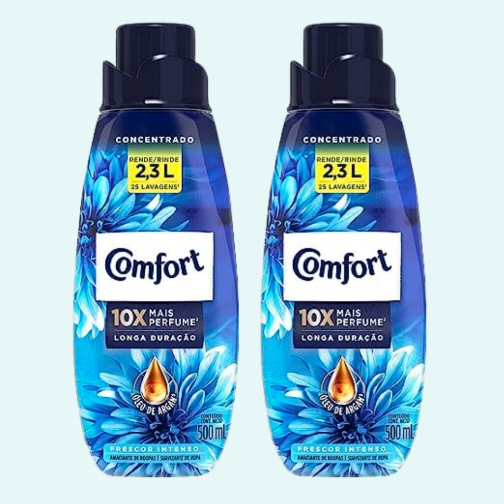Kit 2 Amaciante Concentrado de Roupas Comfort 500 ML Rende mais de 2L ...