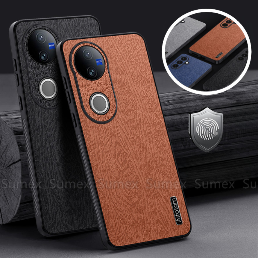 Capa De Couro Com Padrão De Casca Para Vivo V50 5G V2427 2025 Câmera À ...