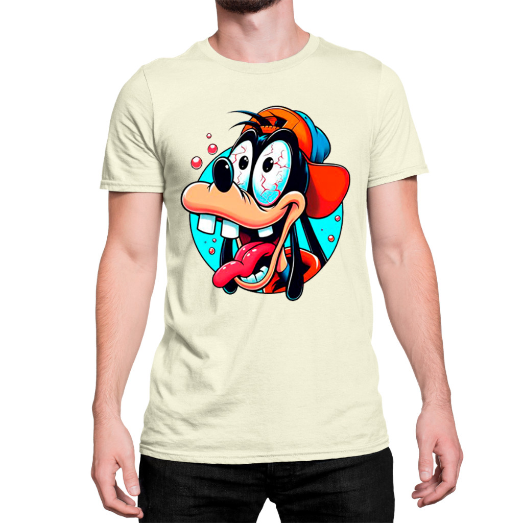 Camisa Masculina Estampada Pateta Style Lokao Top 018 Camisa 100% ...